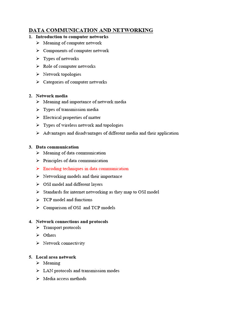 Data Comms & Networking | PDF