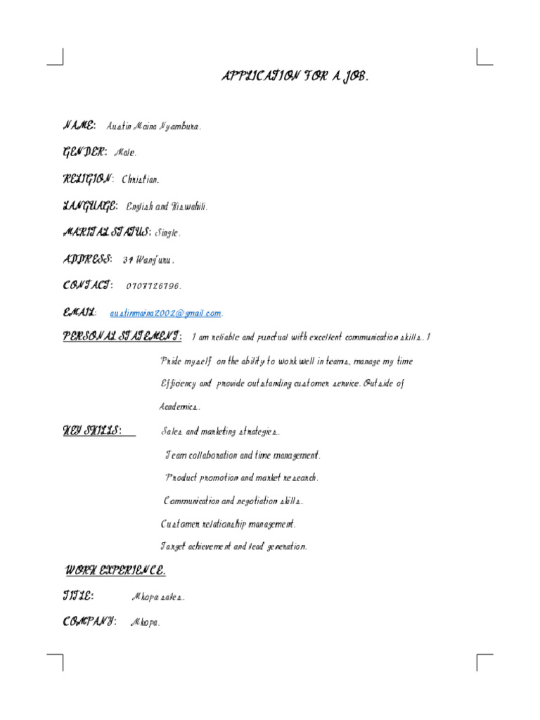 Application For A Job - Phoenix | PDF
