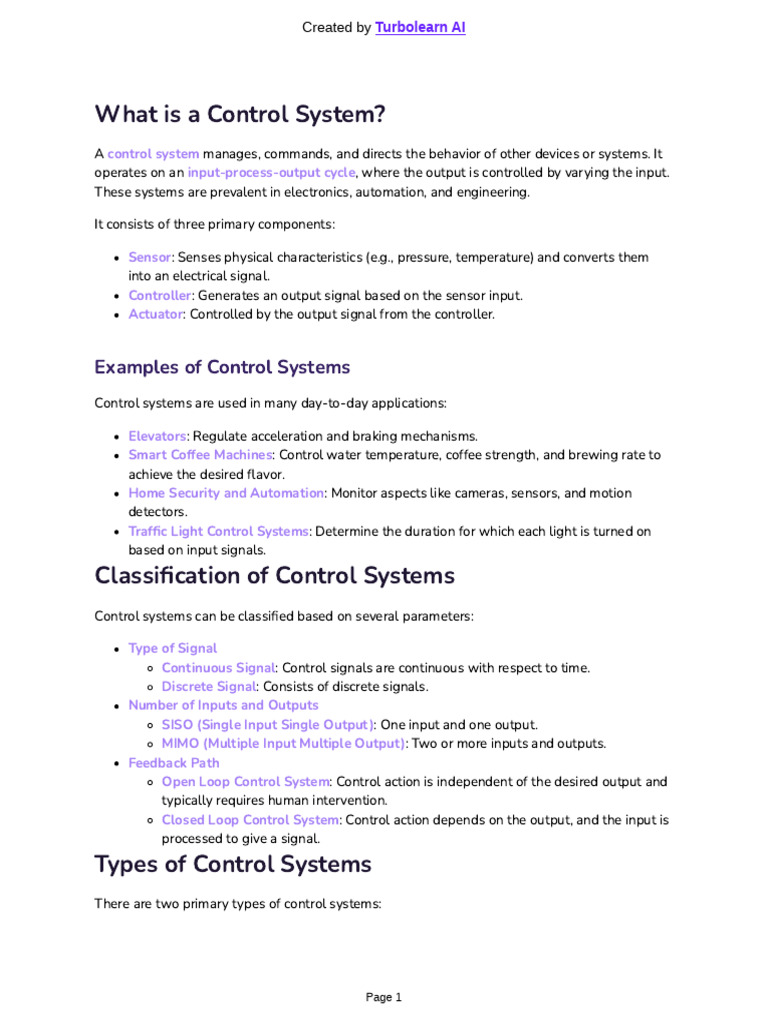 Control System EECT MOD 4 | PDF | Control Theory | Feedback
