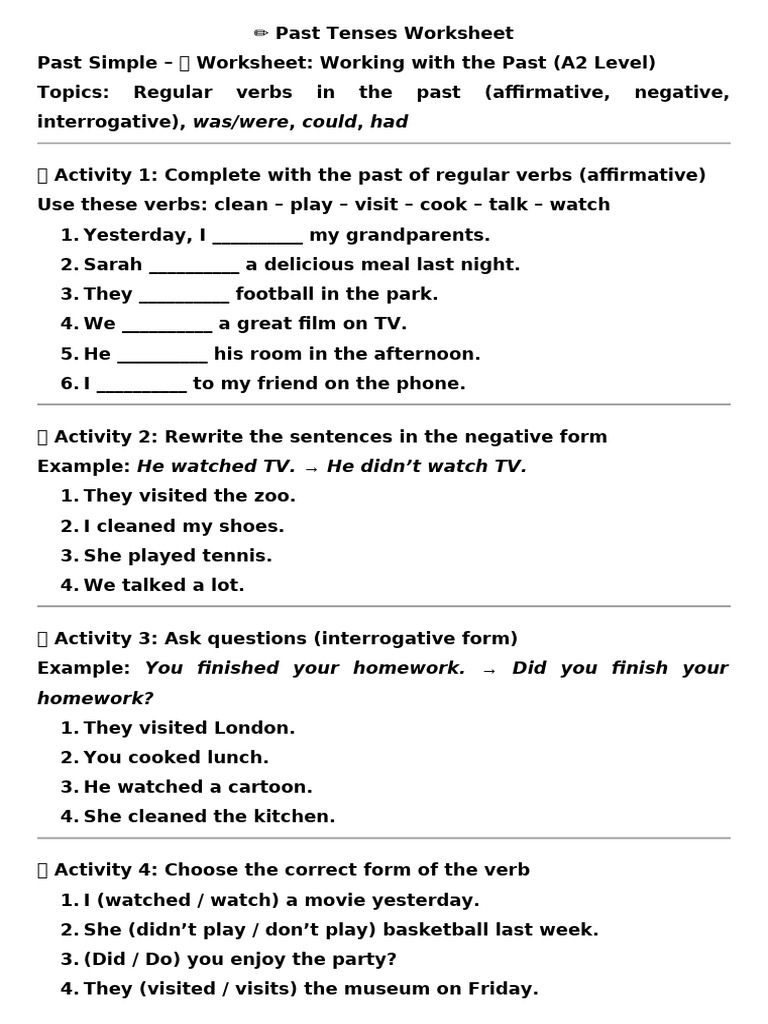 On Screen A 1 Unit 5 Past Tense Regular Verbs and Biographies | PDF ...