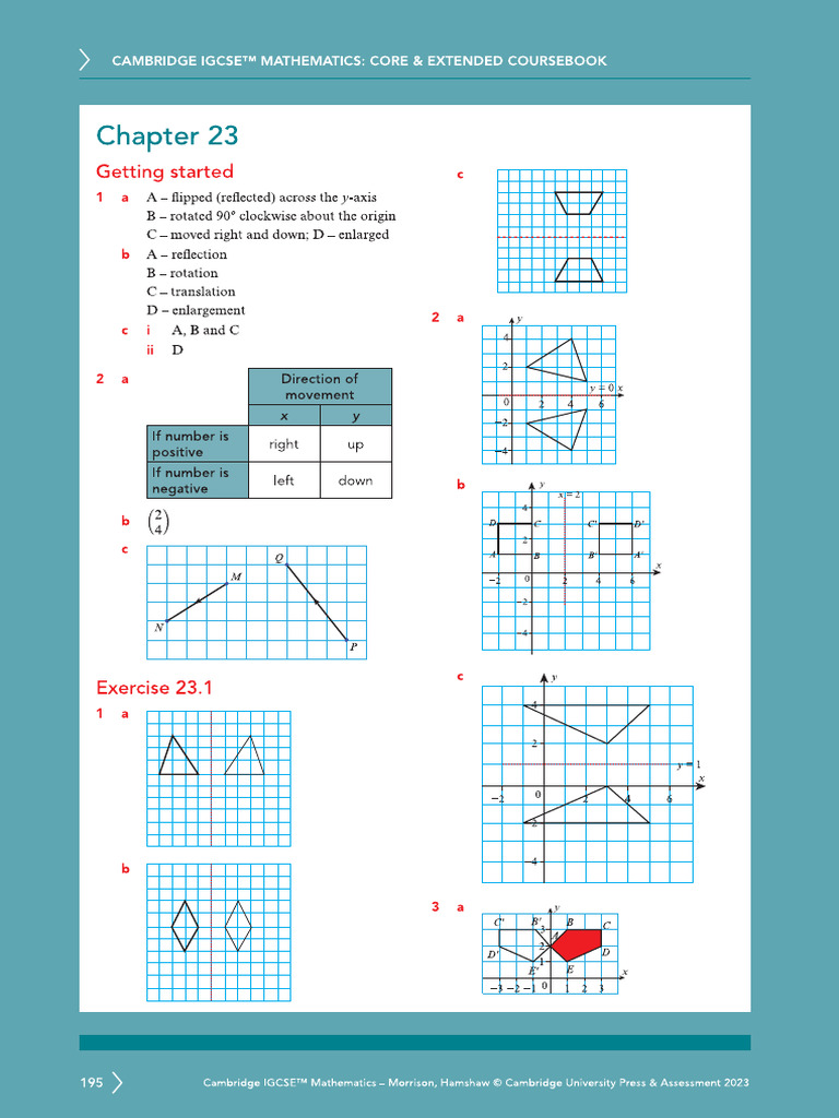 Answers Transforming Shapes | PDF