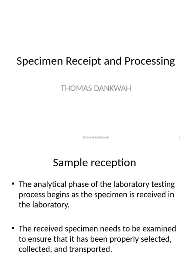 Specimen Receipt and Processing | PDF | Growth Medium | Microbiology