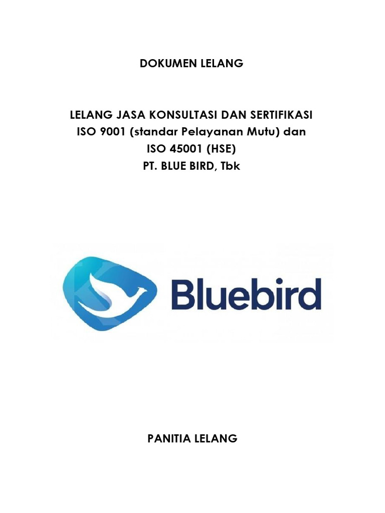 Dokumen Lelang ISO Blue Bird | PDF