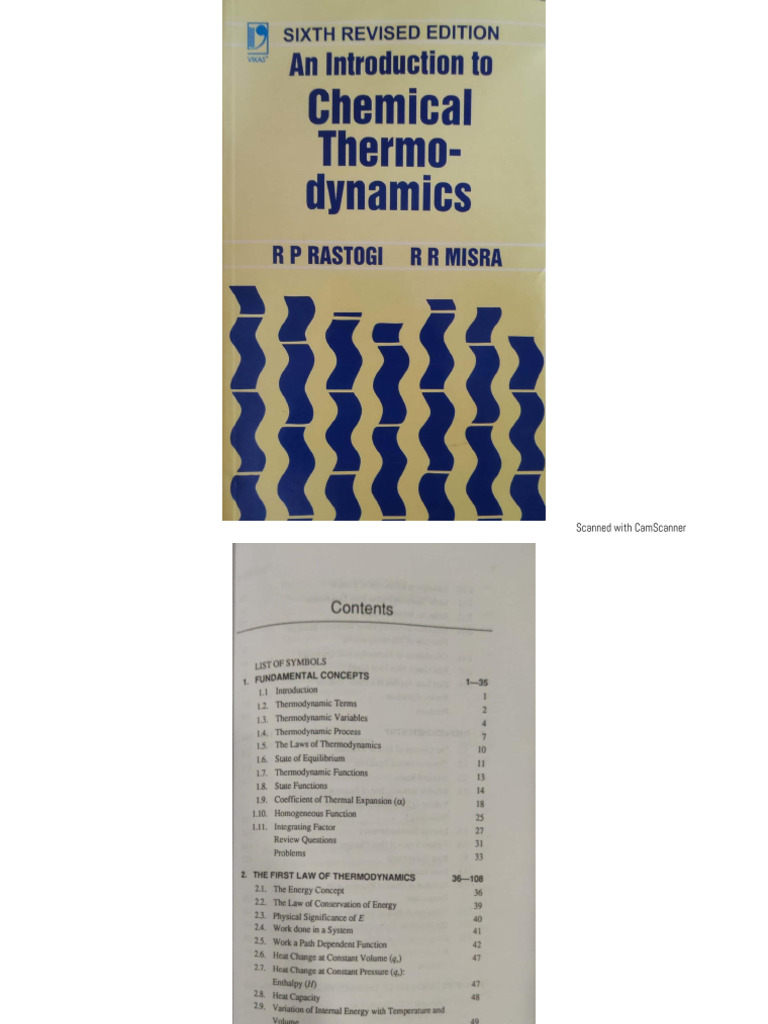 Rastogi Misra Thermodynamics | PDF