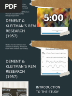Dement and Kleitman: REM Sleep Study | PDF | Sleep | Rapid Eye Movement ...