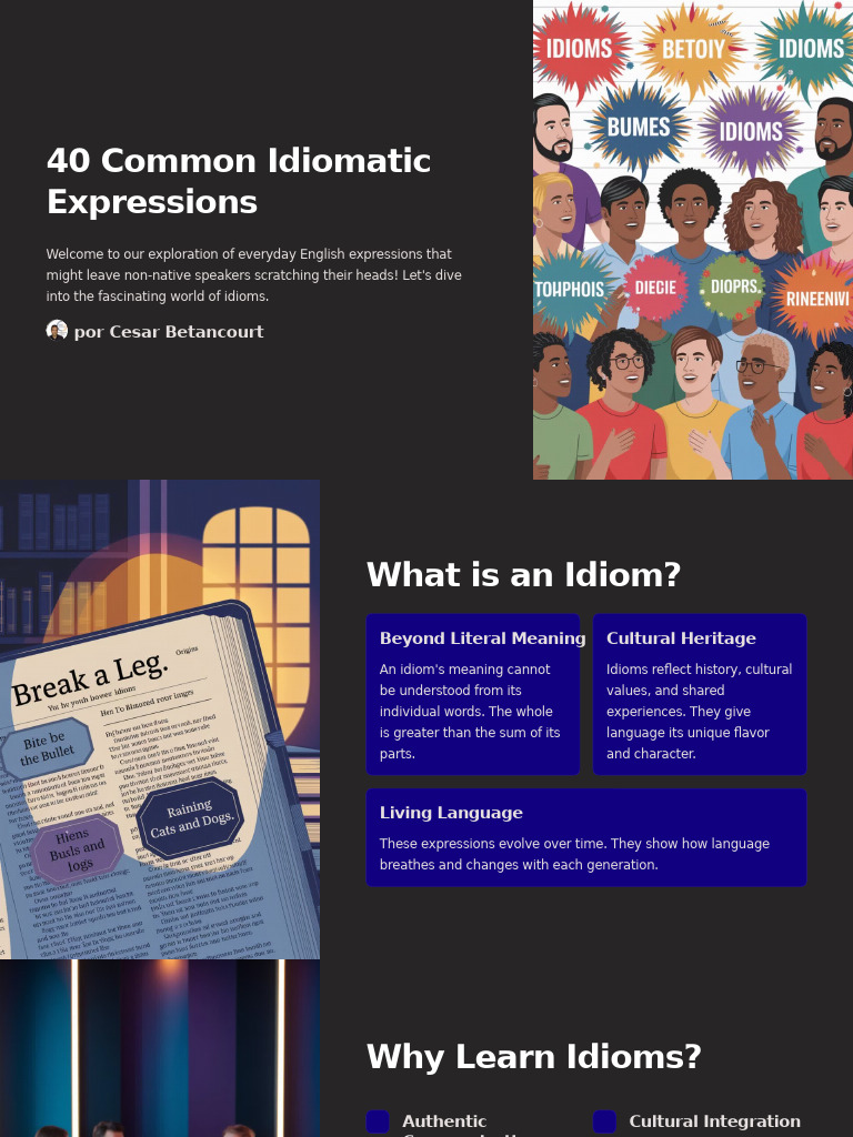 40 Common Idiomatic Expressions | PDF | Idiom