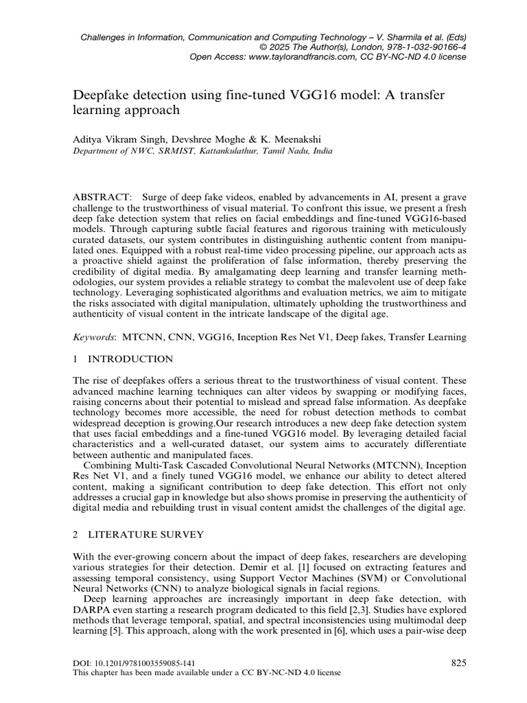 Deepfake_detection_using_fine-tuned_VGG16_model_A_ | PDF | Deep Learning | Applied Mathematics
