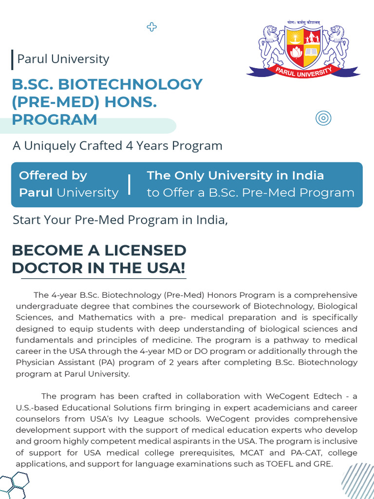 Parul University Brochure | PDF | Medical School | Doctor Of Medicine