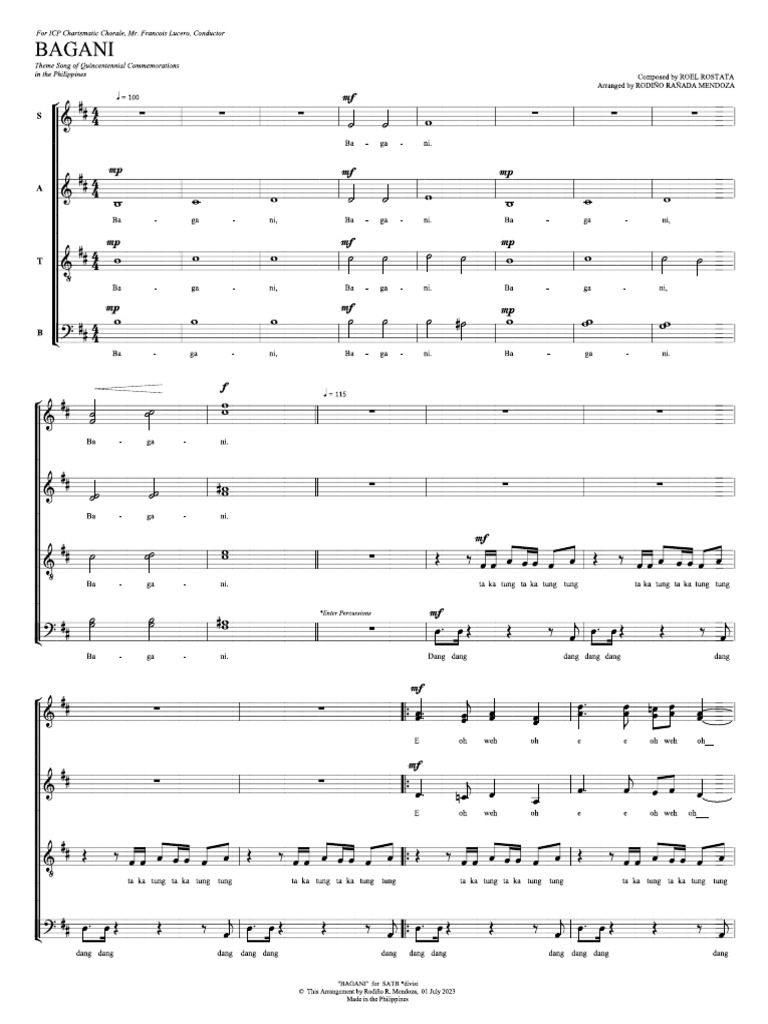 Bagani SATB | PDF