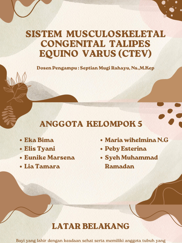 Sistem musculoskeletal ctev (1) | PDF