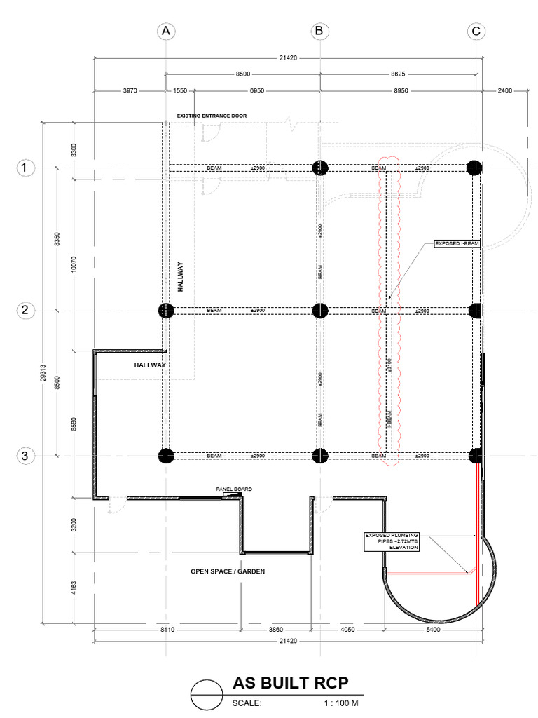 Hallway and Garden Layout Plan | PDF | Building Engineering | Building ...