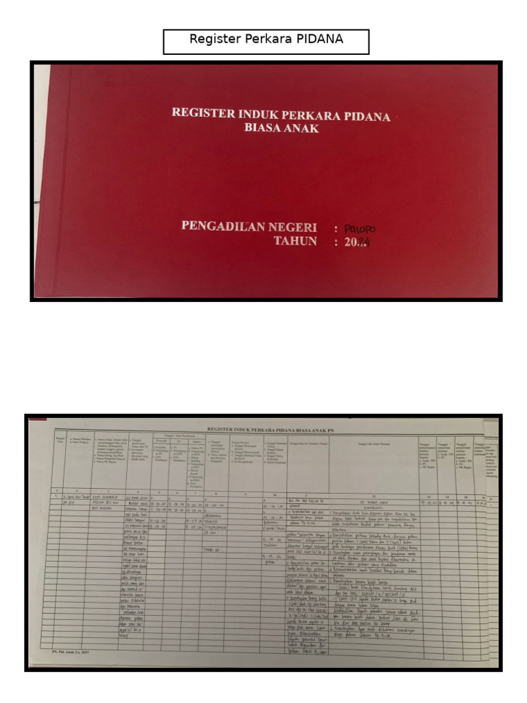 Register Perkara PIDANA | PDF