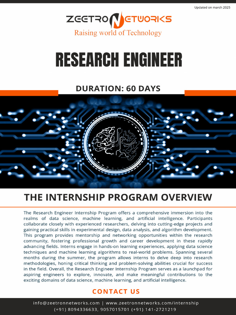 2025-Zeetron RESEARCH ENGINEER - 60 DAYS | PDF