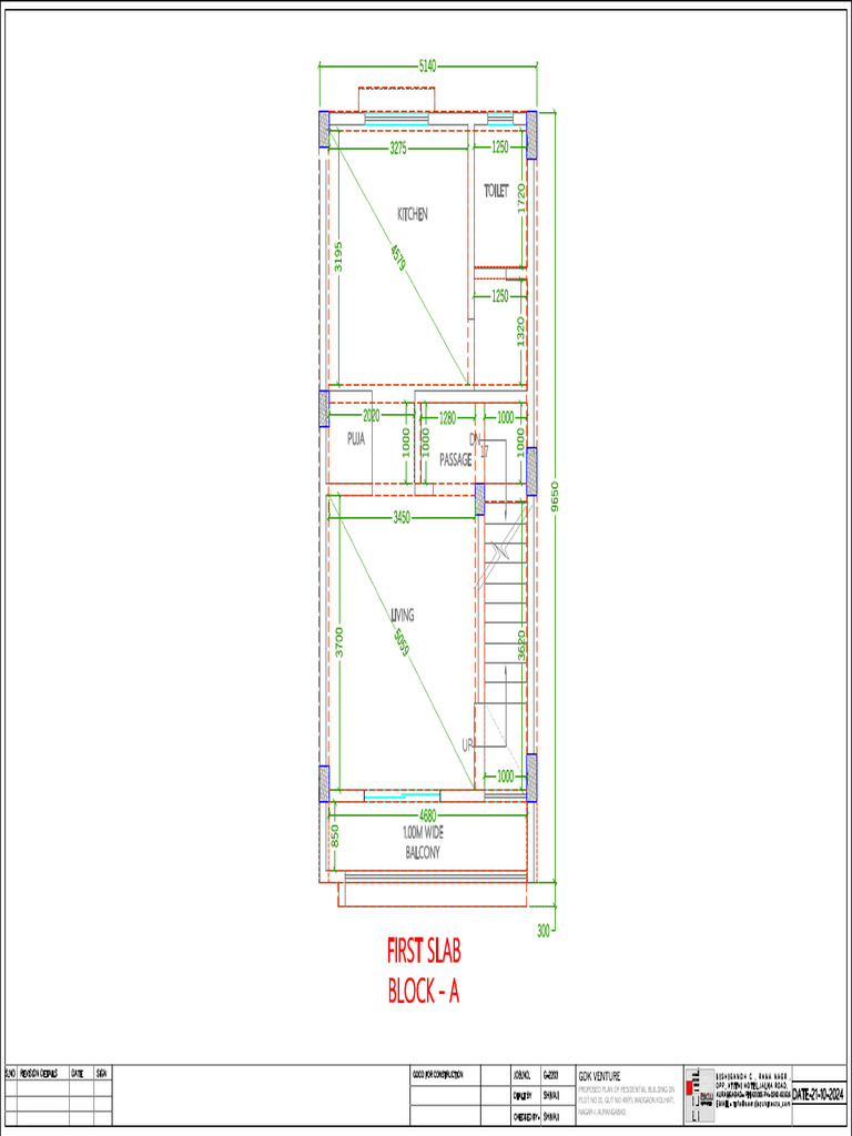 First Slab Block (A) Beam Grid - PDF 1 | PDF