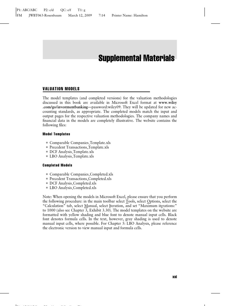 Supplemental Pages PDF | PDF