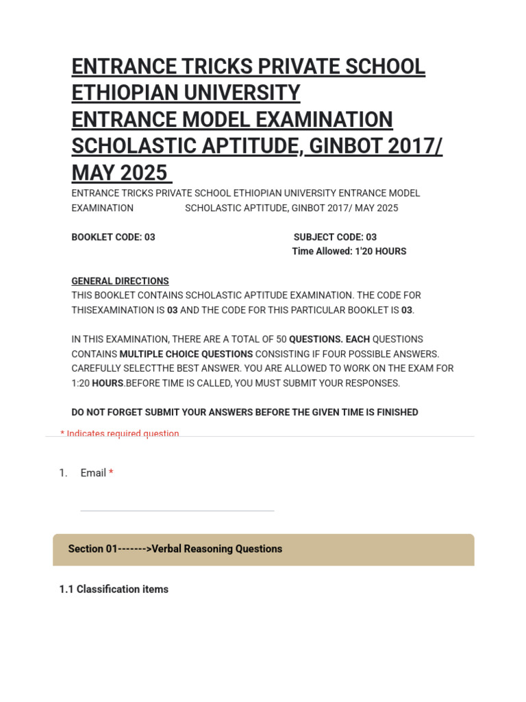 2017 Scholastic Aptitude Entrance Tricks Second Round Model Examinations | PDF