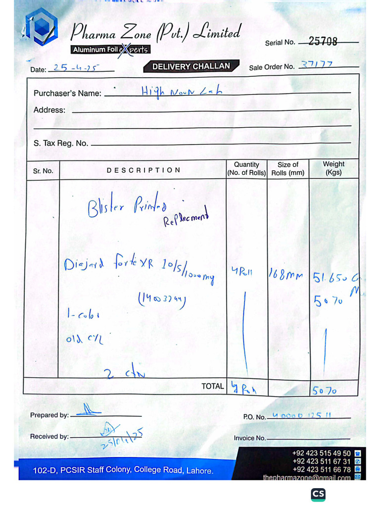 29-03-2025 & 25-04-2025 High Noon Lab | PDF