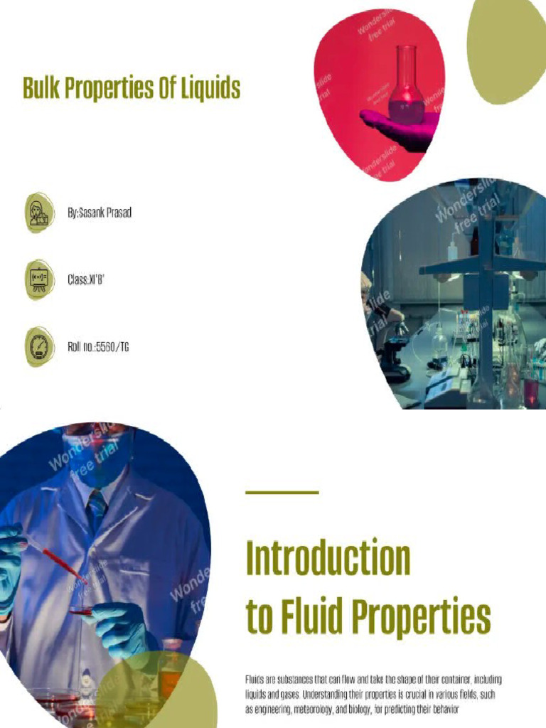 Bulk Properties of Fluids | PDF