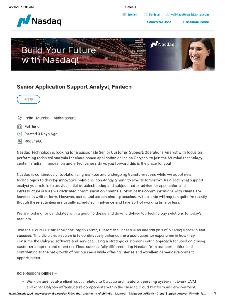 Vaibhav New Job | PDF