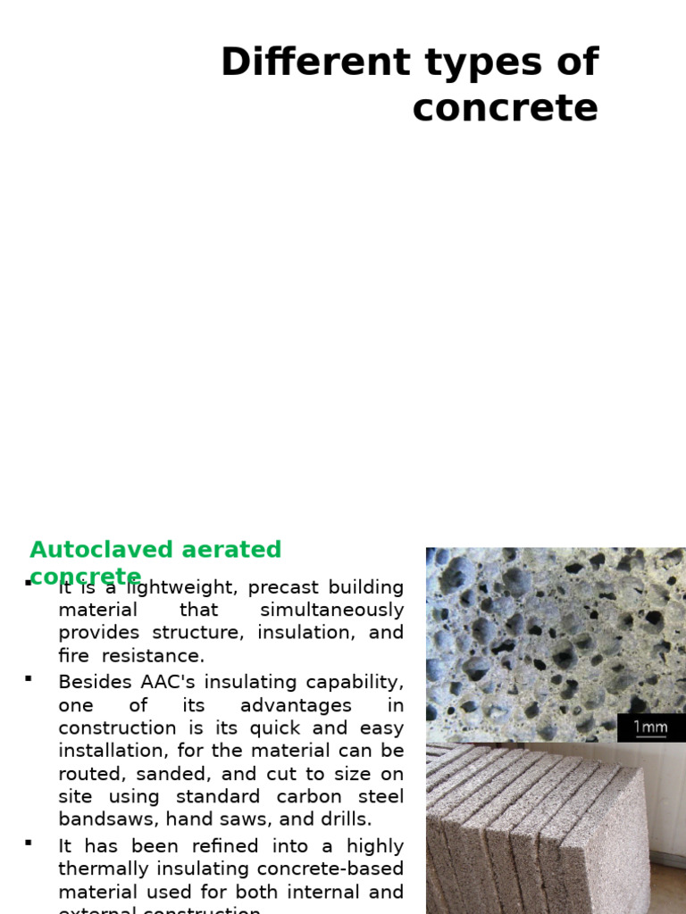 2.4. Different Types of Concrete | PDF | Concrete | Cement
