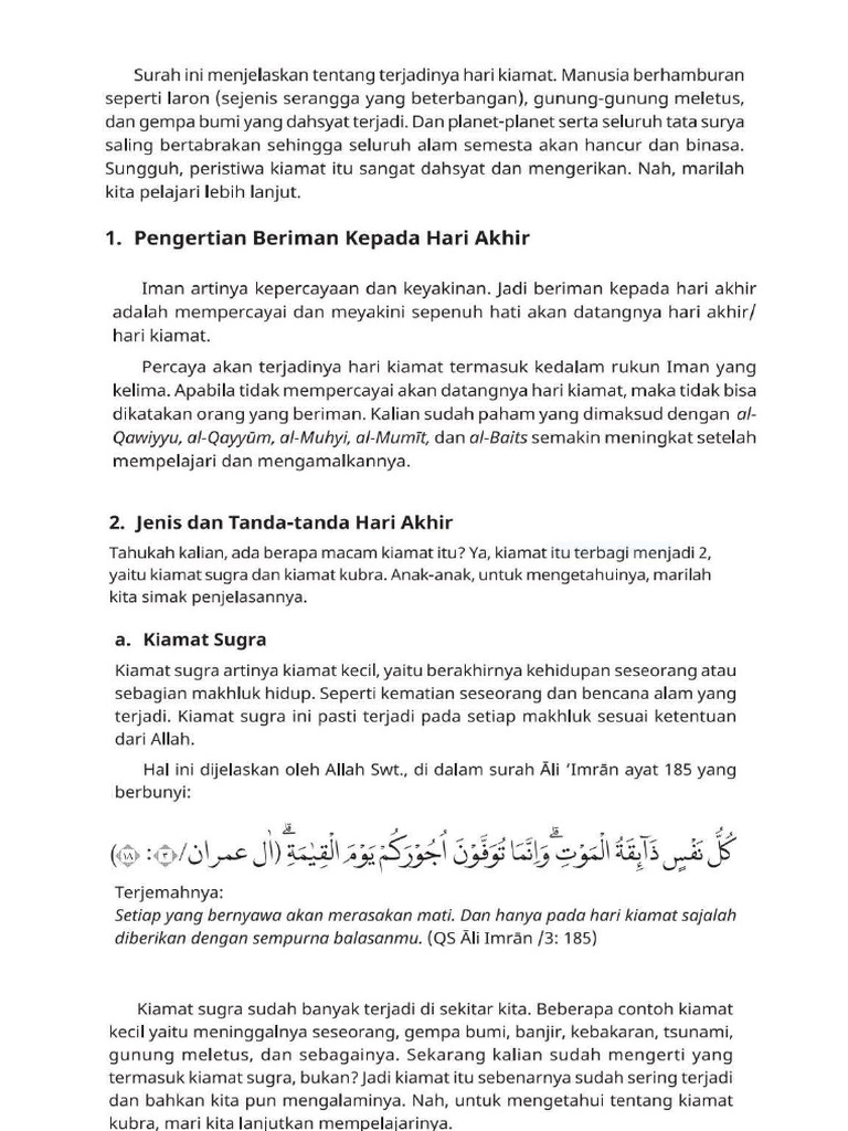 Materi Bab 7 PAI 5 A | PDF
