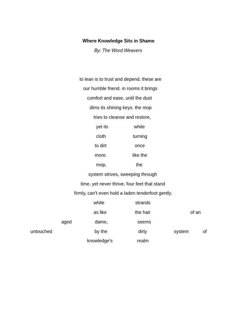 Group Poem | PDF
