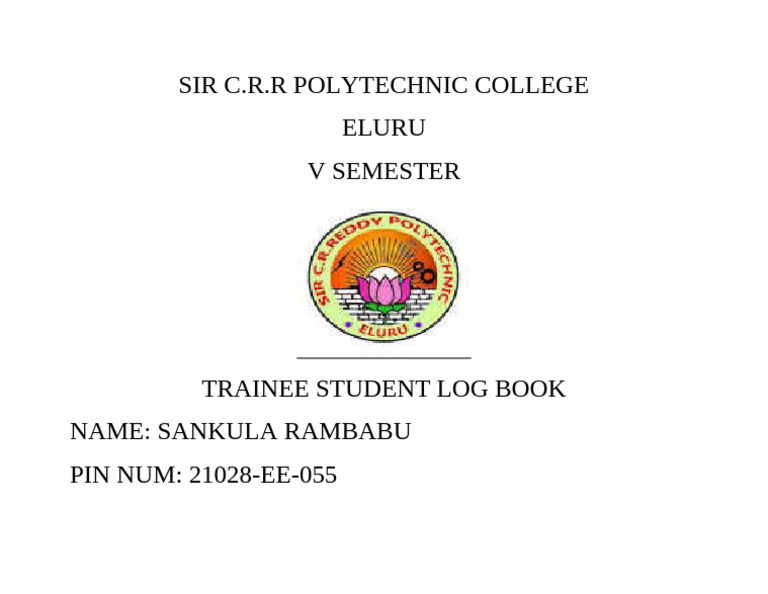 Logbook Front Page | PDF