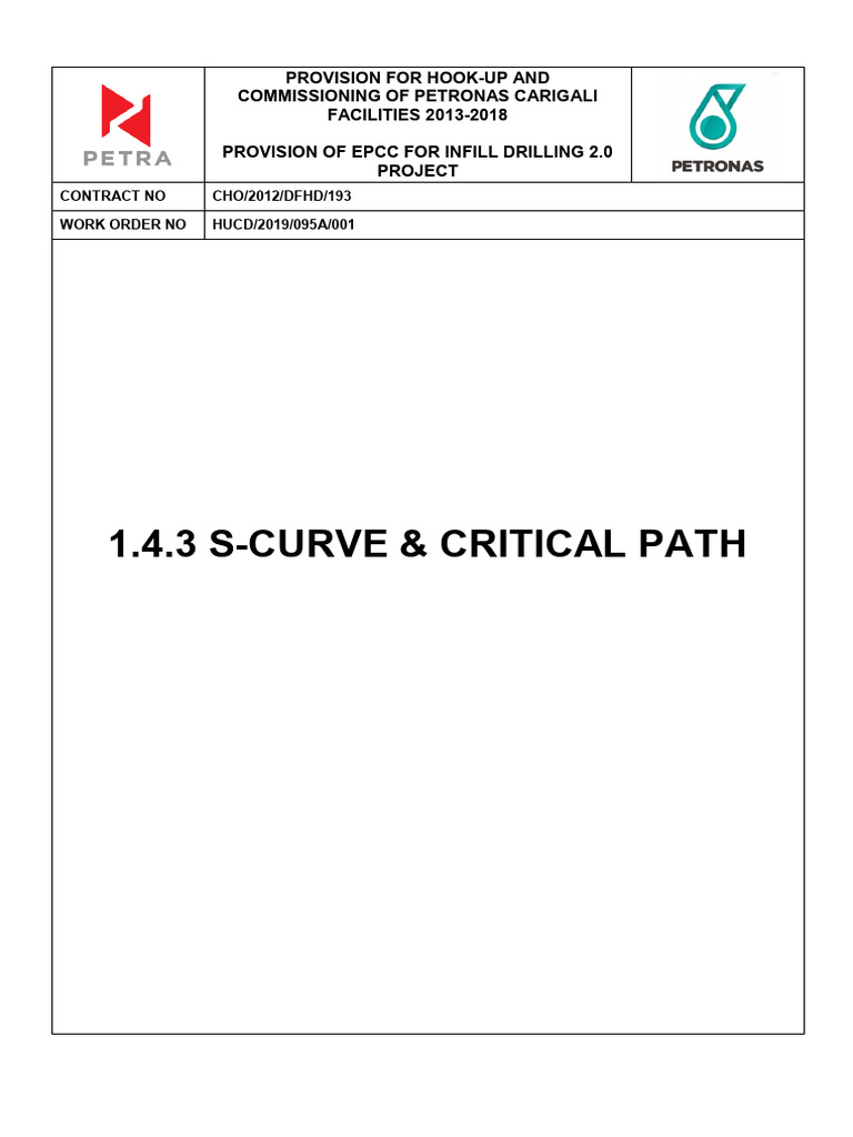1.4.3 S-Curve - Critical Path | PDF | Plumbing | Mechanical Engineering