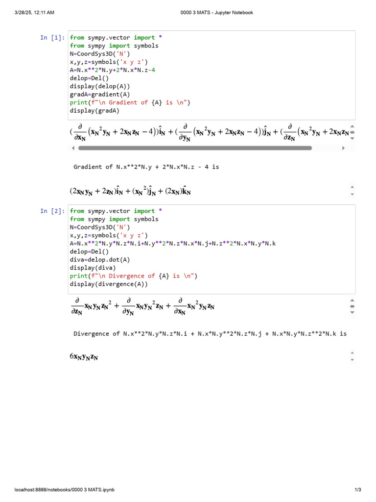 Vector Calculus: Gradients and Divergence | PDF | Mathematical Physics ...