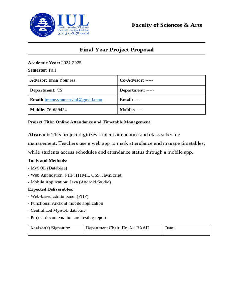 WEB-Mobile 2. Online Attendance and Timetable Management | PDF | Mobile App | Web Application