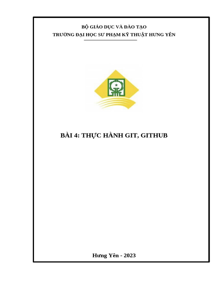 Bai 4 Thuc Hanh GIT - GITHUB | PDF
