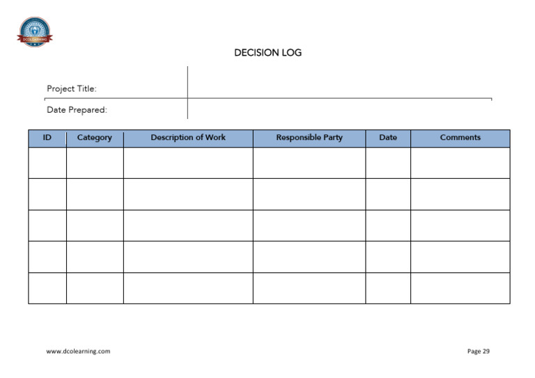 Decision Log | PDF