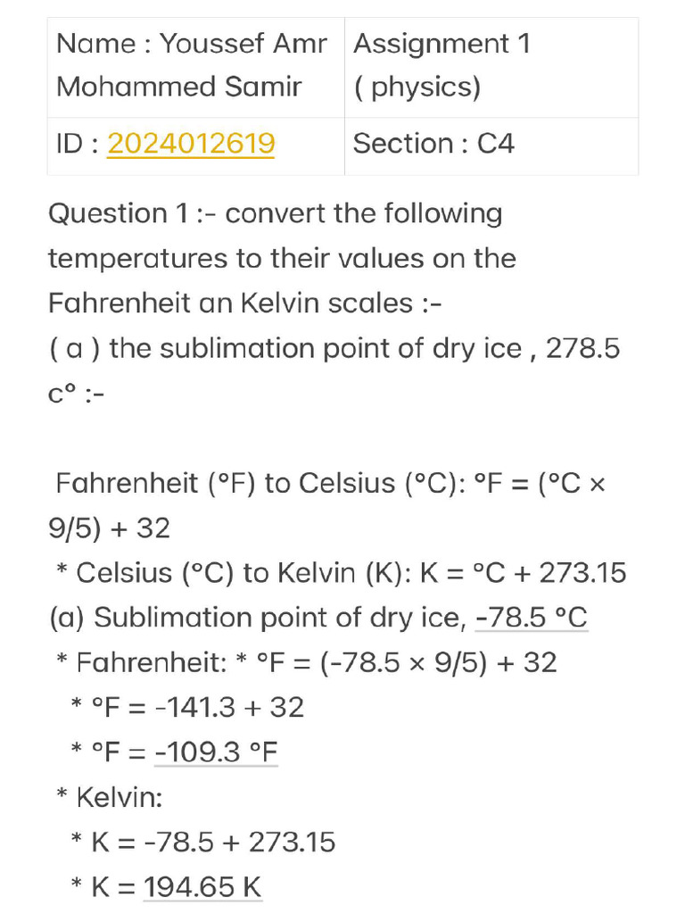 Assignment 1 Physics | PDF