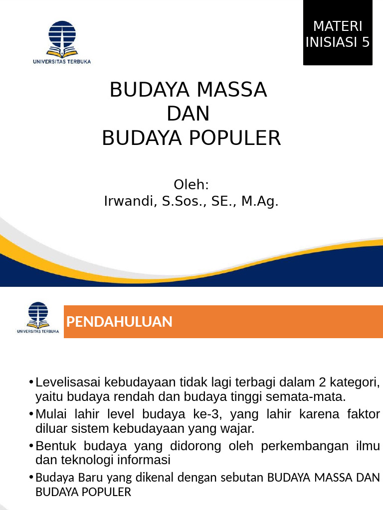 Budaya Massa dan Populer dalam Era Modern | PDF