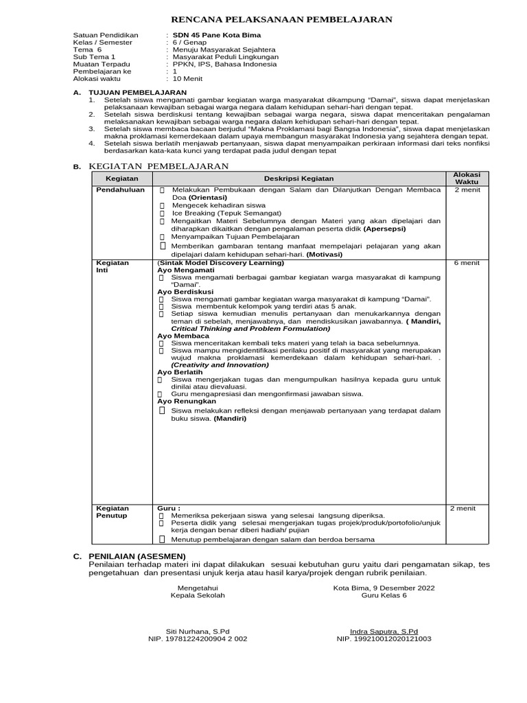 6.6.1.1 Kelas 6 T6 ST1 PB1 | PDF