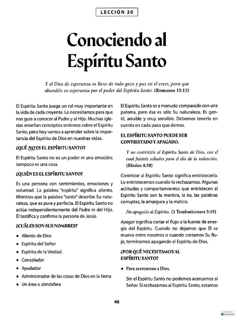 Conociendo Al Espíritu Santo | PDF