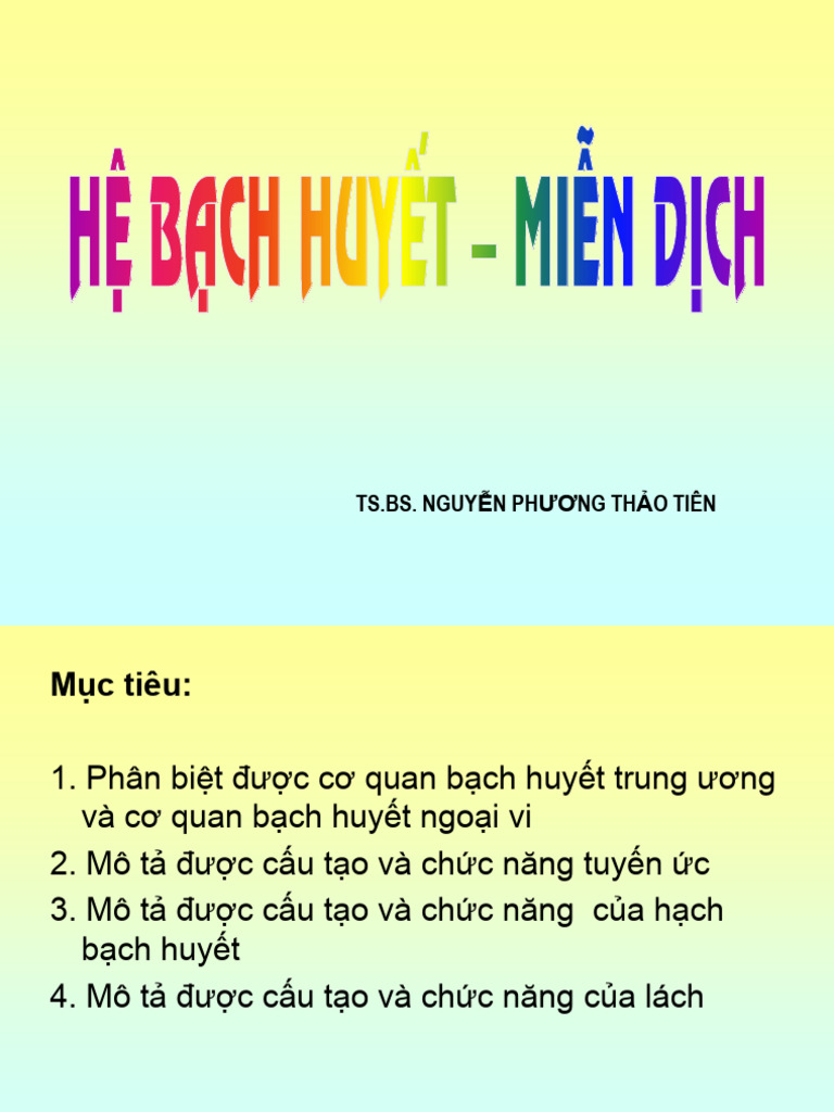 6. Hệ Bạch Huyết-miễn Dịch | PDF