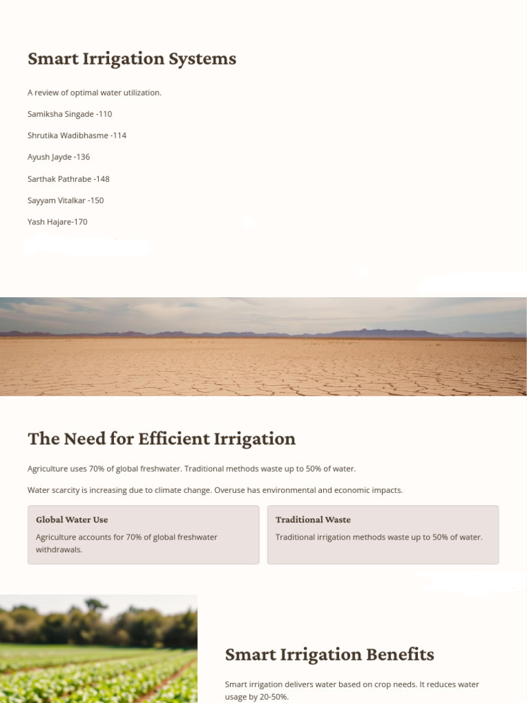 Smart Irrigation Systems (1) 1 | PDF | Agriculture | Irrigation