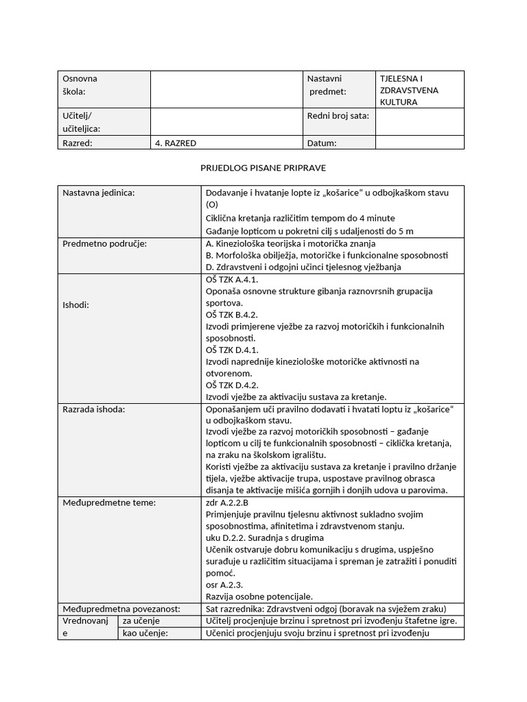 055 - Dodavanje I Hvatanje Lopte Iz Košarice" U Odbojkaškom Stavu | PDF