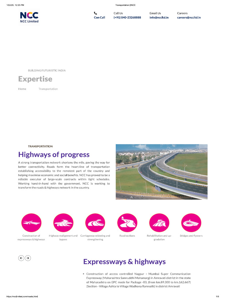 Projects - NCC LTD | PDF