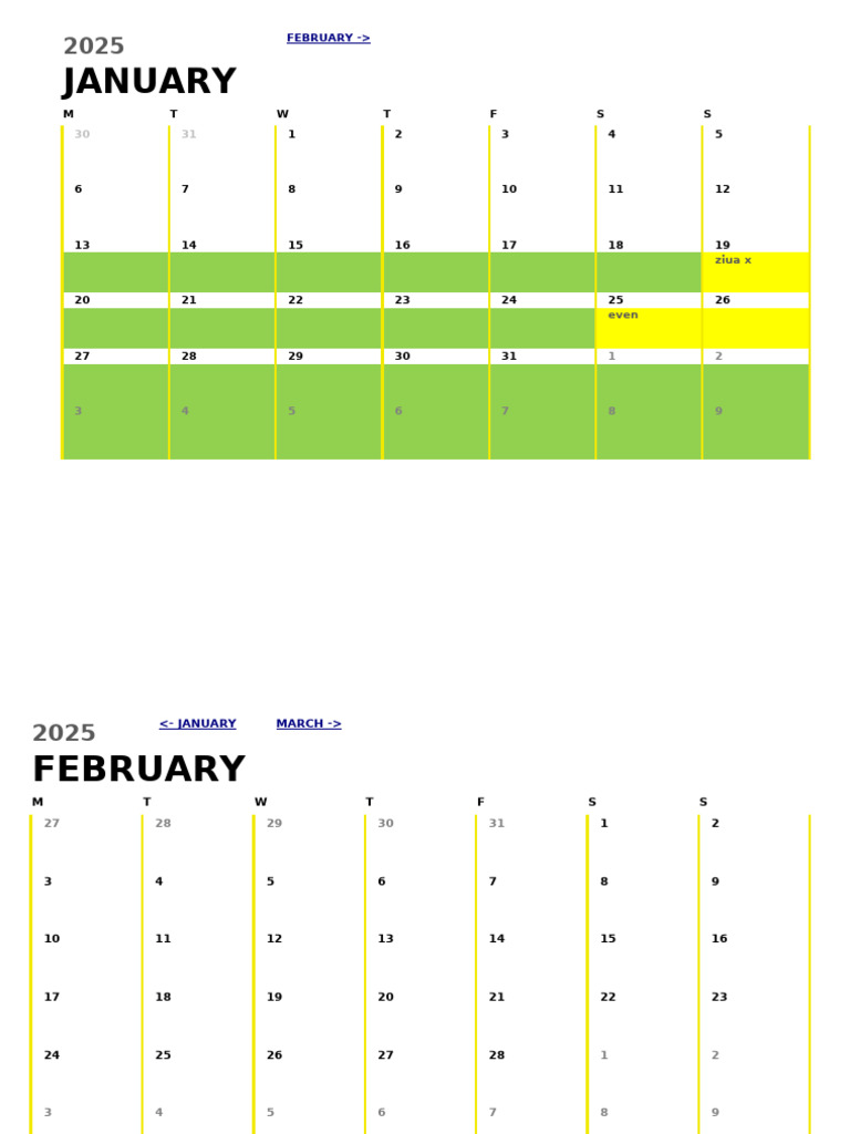 12 Month Calendar1 | PDF