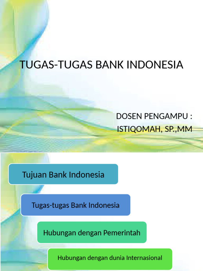 Pertemuan Ke - 6 - Tugas-Tugas Bank Indonesia | PDF