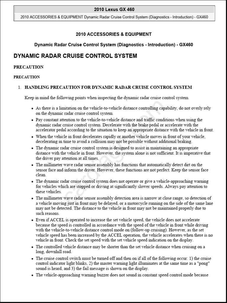 Dynamic Radar Cruise Control Intro | PDF | Radar | Vehicles