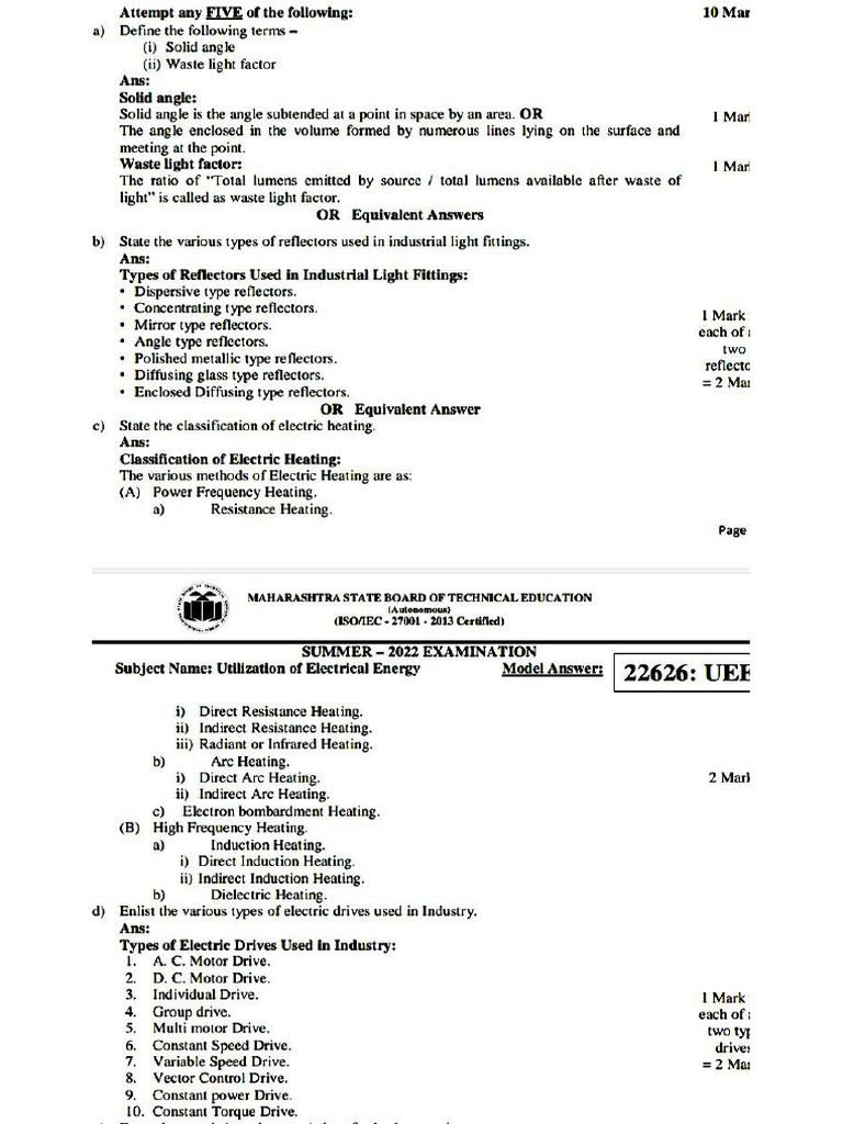 UEE For 2 Marks | PDF