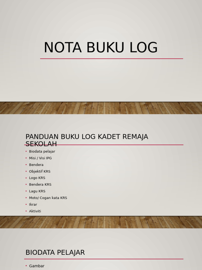Buku Log | PDF