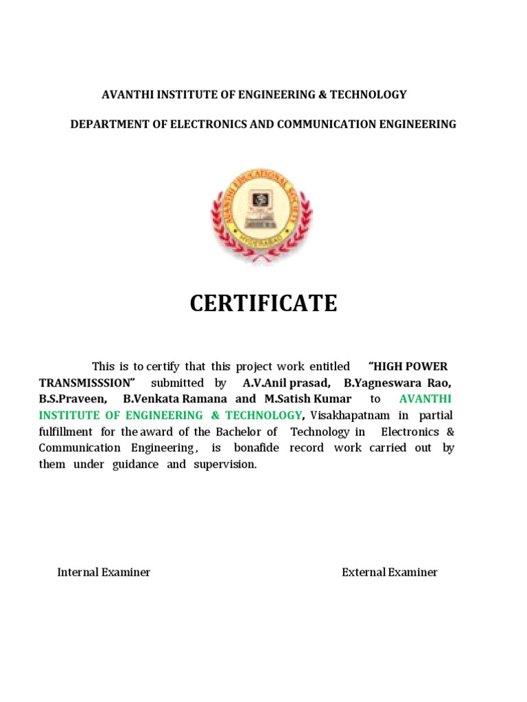 Certificate | PDF | Antenna (Radio) | Telecommunications Engineering