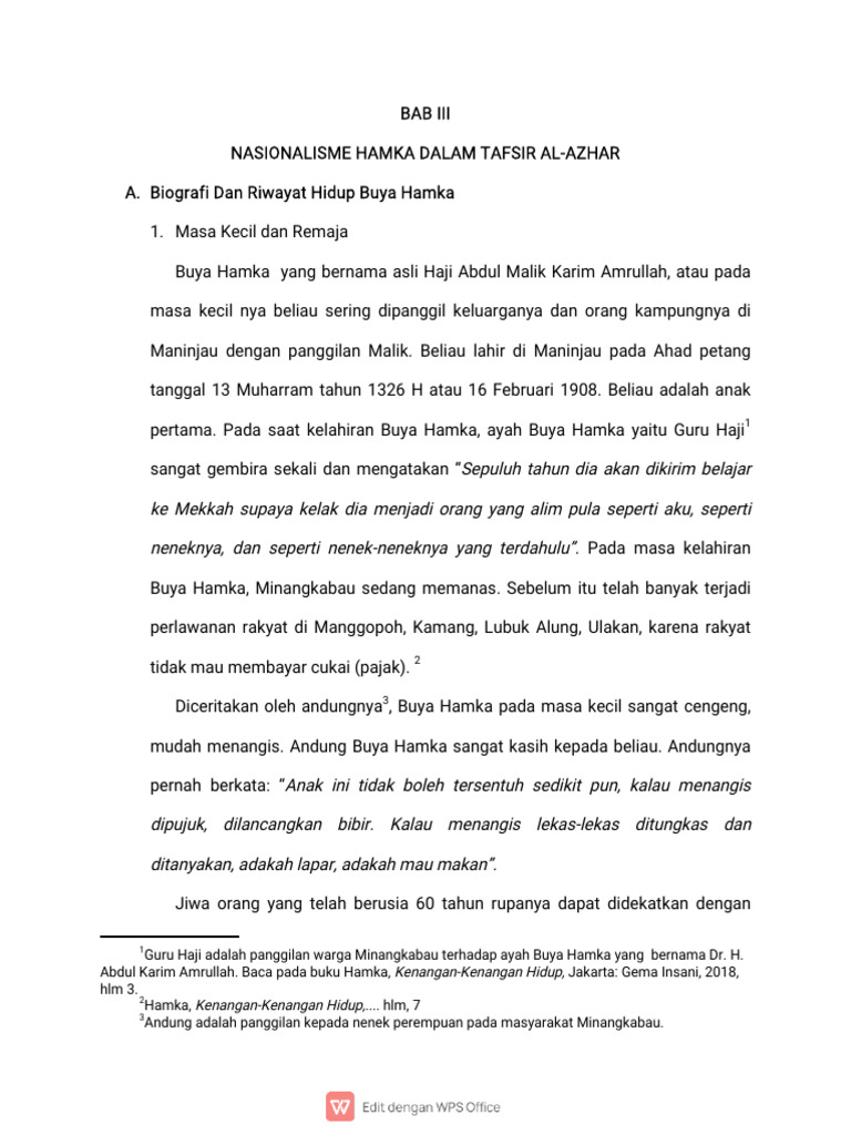 3 Profil Buya Hamka | PDF