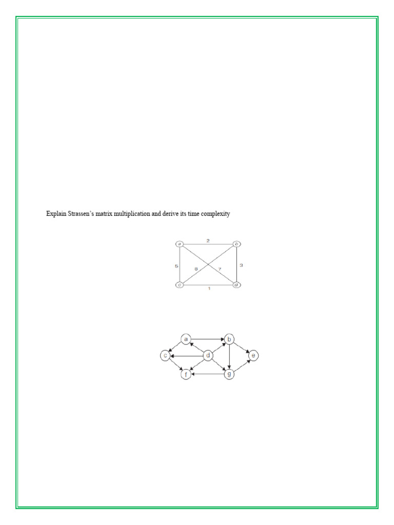 BCS401 Algorithm Design Question Bank | PDF