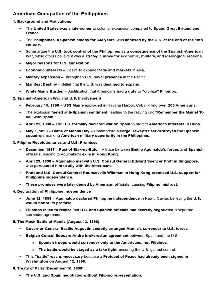 U.S. Colonial Rule in the Philippines | PDF | Philippines