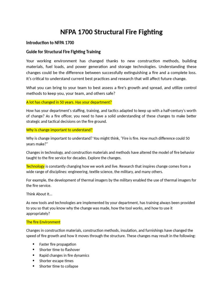 NFPA 1700 Structural Fire Fighting | PDF | Combustion | Heat Transfer